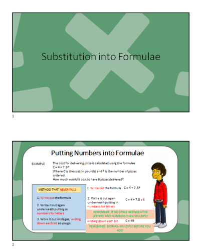Substitution Into Formula Made Easy: Full Lesson For Functional Skills ...