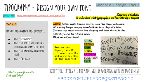 Typography | Teaching Resources