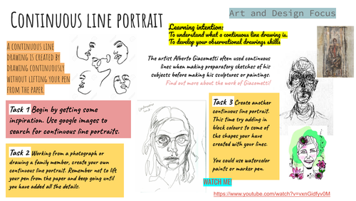 Continuous Line Drawing | Teaching Resources