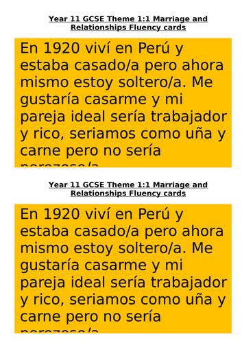 GCSE Spanish Relationships Unit of Work | Teaching Resources