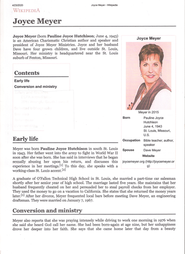 Joyce Meyer Christian Author and Speaker | Teaching Resources