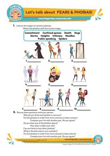 Let’s talk about FEARS & PHOBIAS! | Teaching Resources