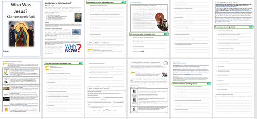 KS3 RS Who Was Jesus? Workbook for Self-Study or Homework | Teaching ...