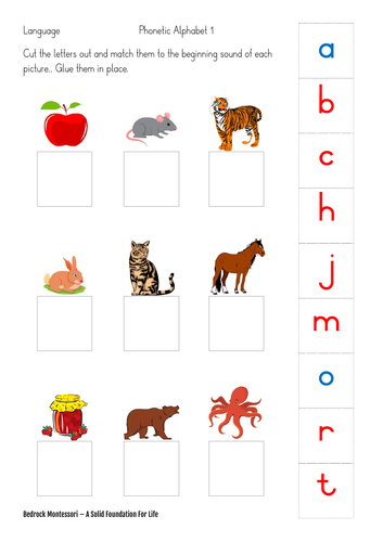 Montessori Movable Alphabet Worksheets | Teaching Resources