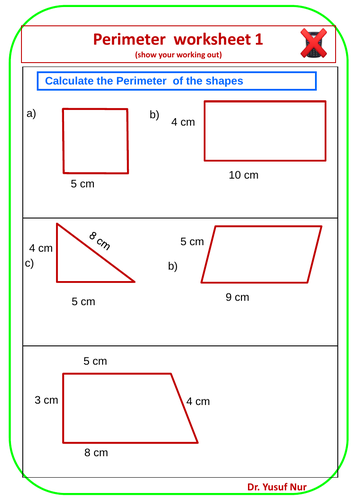 Perimeter Of 2d Shapes