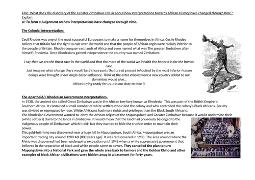 Home Learning Resources on African Kingdoms and Civilisations ...