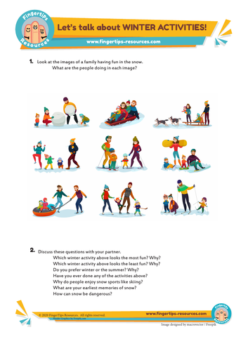 Let’s talk about WINTER ACTIVITIES! | Teaching Resources