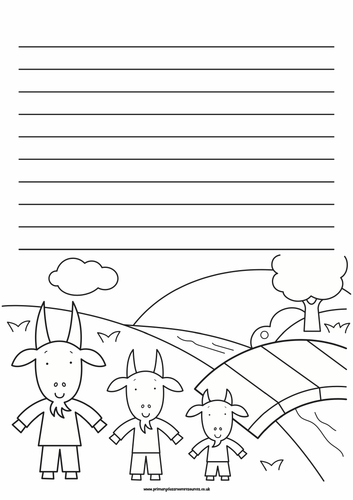 Three Billy Goats Gruff Writing Papers | Teaching Resources