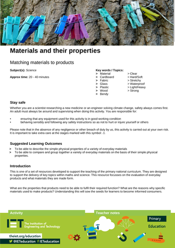 Materials and their properties | Teaching Resources