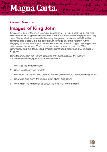 Magna Carta and the City of London | Teaching Resources
