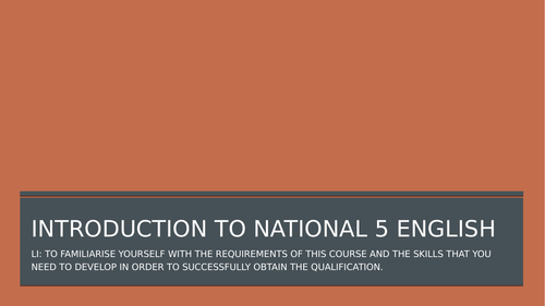 Introduction to RUAE (Nat 5) with detailed PowerPoint lessons ...