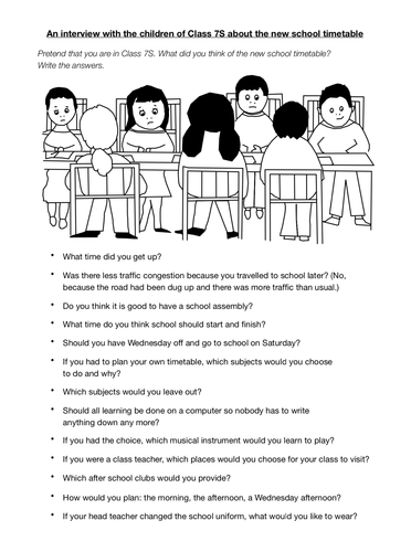 The New Timetable: Lots Of Writing Tasks To Complete (SATS And 11 ...