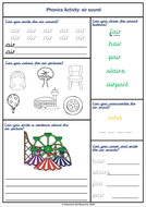 Phonics Powerpoint & Worksheet - air sound | Teaching Resources