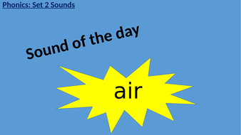 Phonics Powerpoint & Worksheet - air sound | Teaching Resources