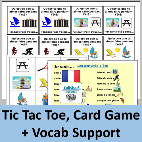 French Summer Activities Games L'ete | Teaching Resources
