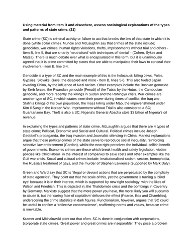 Assess sociological explanations of the types and patterns of state ...