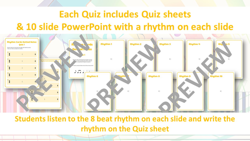 Music Rhythm Cards - Dotted Notes- 30 Cards with Audio files and 5 ...