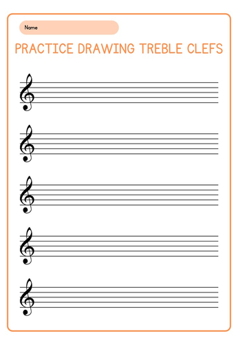 How to draw a Treble Clef | Teaching Resources