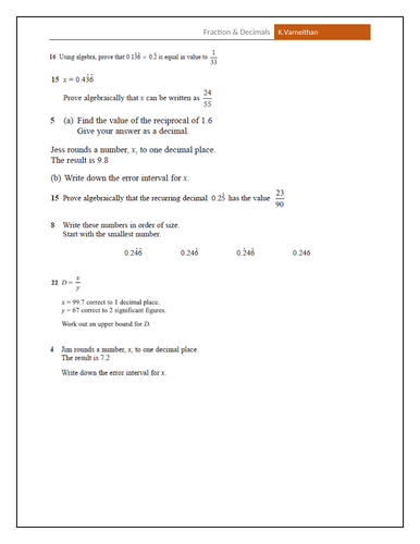 Maths Practise Questions for Edexcel GCSE Maths and notes. | Teaching ...