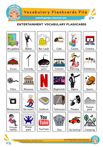 Entertainment & Fun Unit - ESL Activity Bundle | Teaching Resources