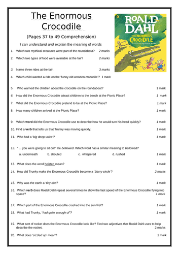 The Enormous Crocodile Home / Class Learning Literacy Pack for Years 3 ...