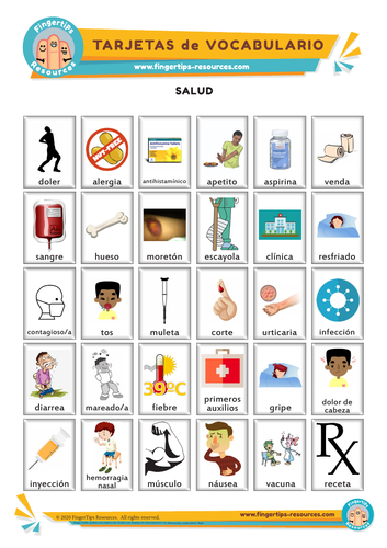 50 x Spanish Vocab Flashcards Bundle | Teaching Resources