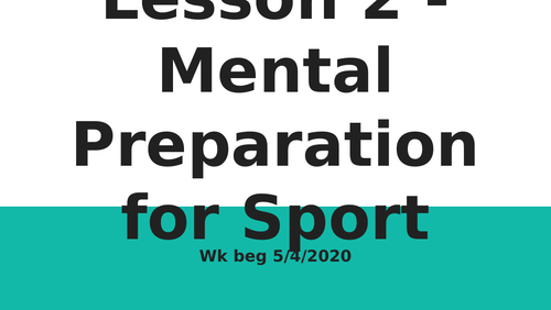 Edexcel 1-9 GCSE PE - Sport Psychology - Mental Preparation | Teaching ...
