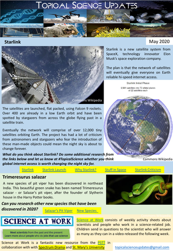 Topical Science Update - May 2020 | Teaching Resources