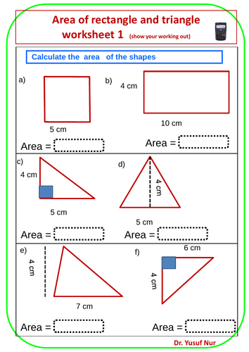 Area of rectangles, triangles and compound shapes | Teaching Resources