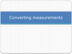 Converting measurements powerpoint | Teaching Resources