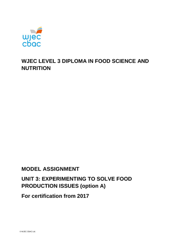 Unit 3 - Level 3 Food Real coursework template Festive buns | Teaching Resources