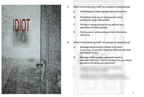 Cyberbullying Quiz (UK) | Teaching Resources