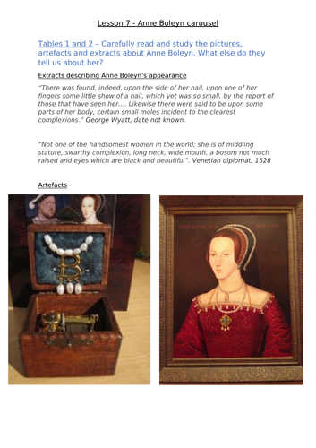 Anne Boleyn - Biography/ Autobiography | Teaching Resources