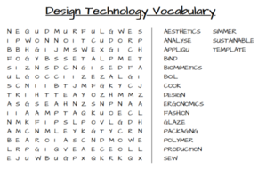 Design Technology Wordsearch | Teaching Resources