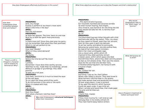 The Tempest, cold reading and act 1. | Teaching Resources