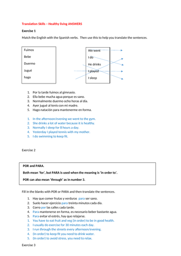 Spanish Translation skills by Topic bundle | Teaching Resources