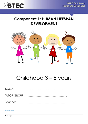 Human lifespan development - BTEC Health and Social care. Work booklet ...