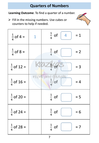 AQA Entry Level 2 Maths - Fractions Workbook | Teaching Resources