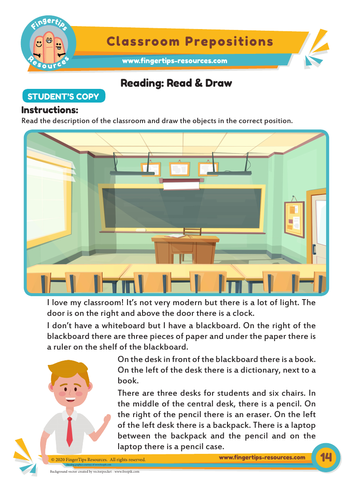 Classroom Prepositions Unit | Teaching Resources