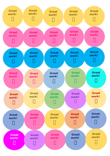 Marking stickers / Assessment stickers | Teaching Resources