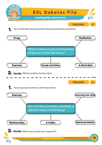 Feelings & Emotions Unit - ESL Activity Bundle | Teaching Resources