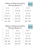 Increasingly Difficult Questions - Adding and Subtracting Using ...