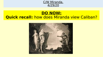 Miranda in act 1 scene 2. | Teaching Resources