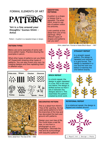 Pattern - Formal Elements of Art 6 | Teaching Resources