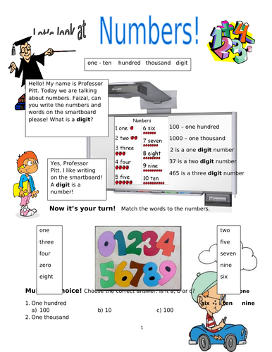 Numbers 1-10 Reading | Teaching Resources