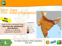 KS3 L3 - India's Population | Teaching Resources