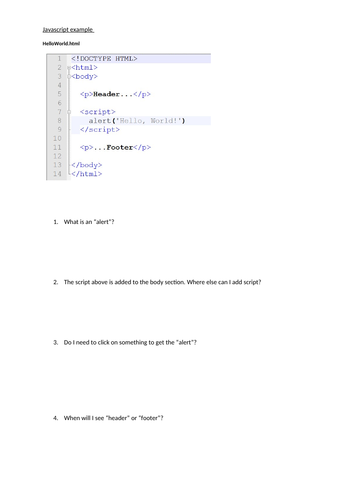 Teach or Learn Javascript KS3-5 Home Learning | Teaching Resources