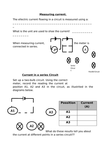 Year 9 Lesson Current Electricity lesson (9Jc) | Teaching Resources