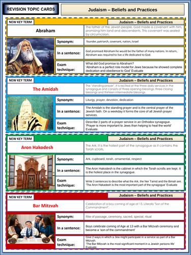 AQA GCSE Religious Studies Revision Flashcards Christianity and Judaism ...