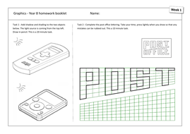 D&T graphics homework - Year 8 | Teaching Resources